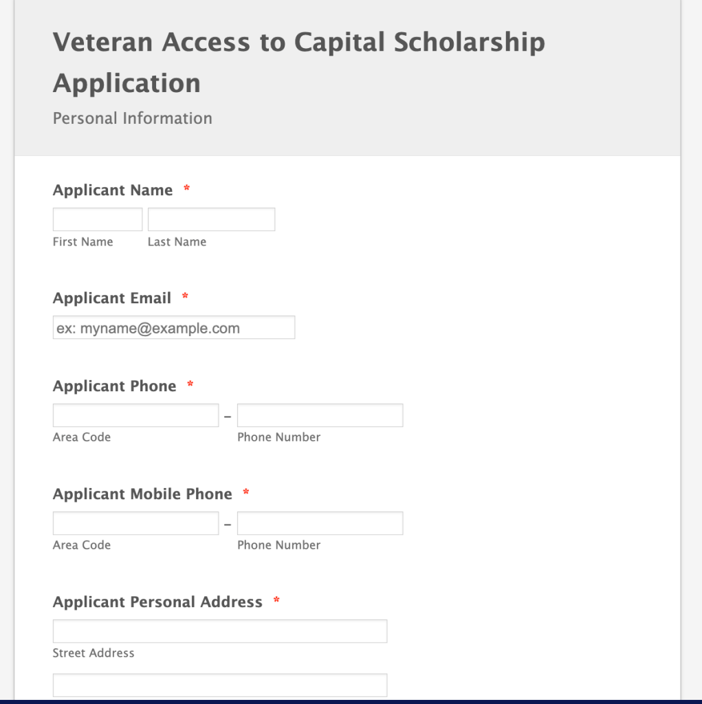 Veteran Access to Capital Program